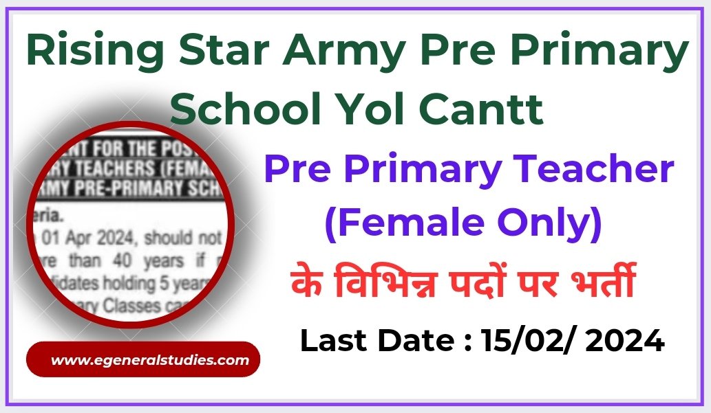 Rising Star Army Pre Primary School Yol Cantt Teaching Staff ...