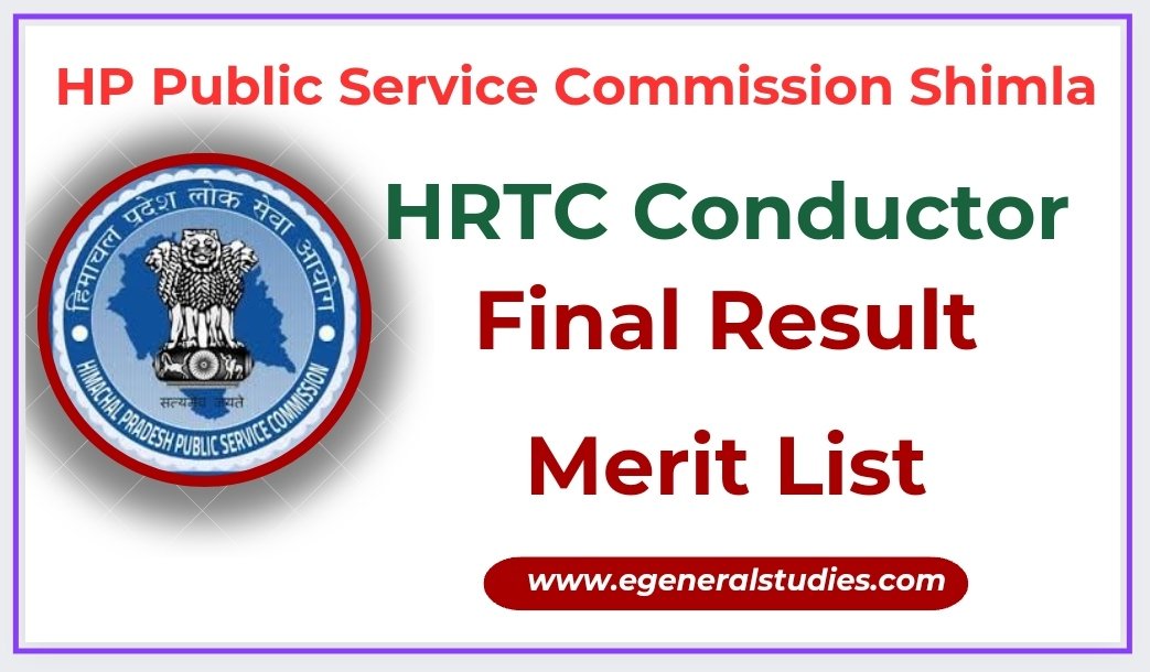 Hrtc Conductor Final Result 2024 Hppsc Shimla General Studies