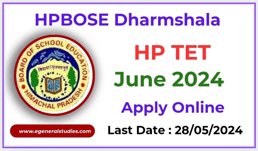 HP TET June 2024 Notification Out -Apply Online - General Studies