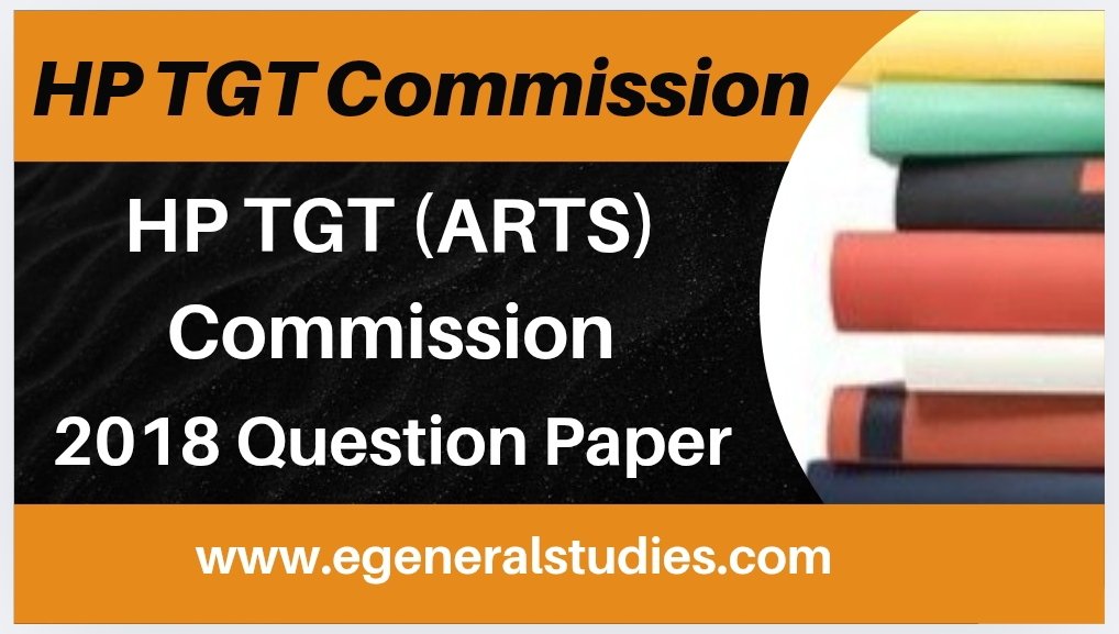 Previous Year Question Paper of TGT (Arts)-HPSSC Hamirpur - General Studies